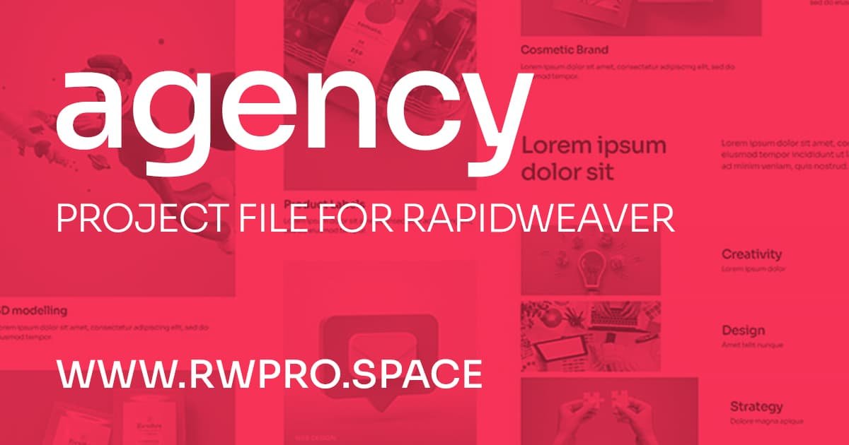 Agency - RapidWeaver Project File - RW Pro Space